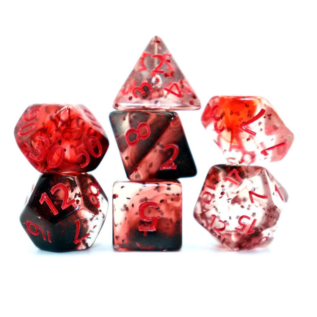 7pcs Set Crystal style DND Dice Set Polyhedral Table Game Dice Role ...