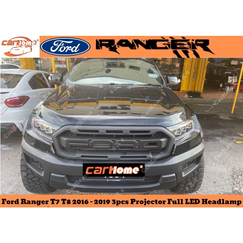 Ford Ranger T7 T8 Raptor 3 Projector Headlight Full LED Headlamp ...