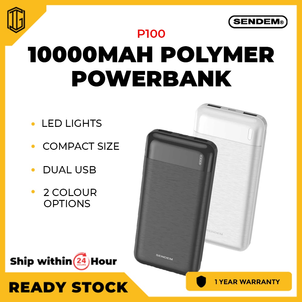 SENDEM P100 10000mAh Polymer Power Bank New National Standard Series ...