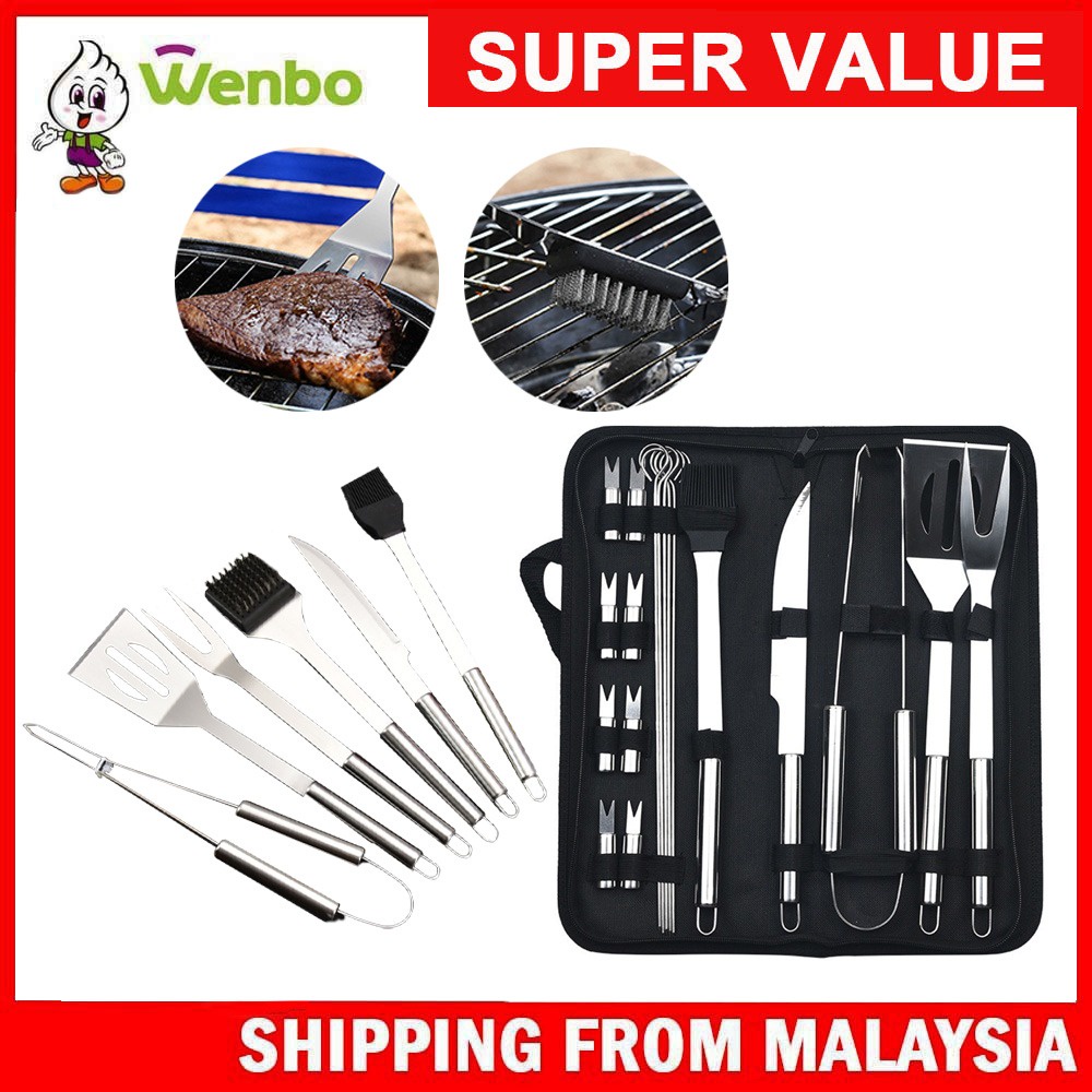 Wenbo Set Grill Stainless Steel Picnic Cookware BBQ Durable Cooking ...