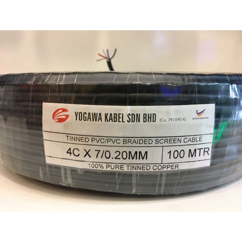 YOGAWA 4 CORE SCREEN SIGNAL CABLE 100M, PURE COPPER | Shopee Malaysia