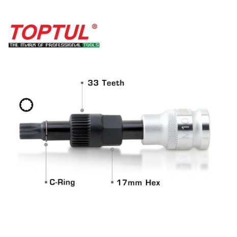 TOPTUL JDCD3310 Spline Alternator Combination Bit Socket M10 | Shopee Malaysia