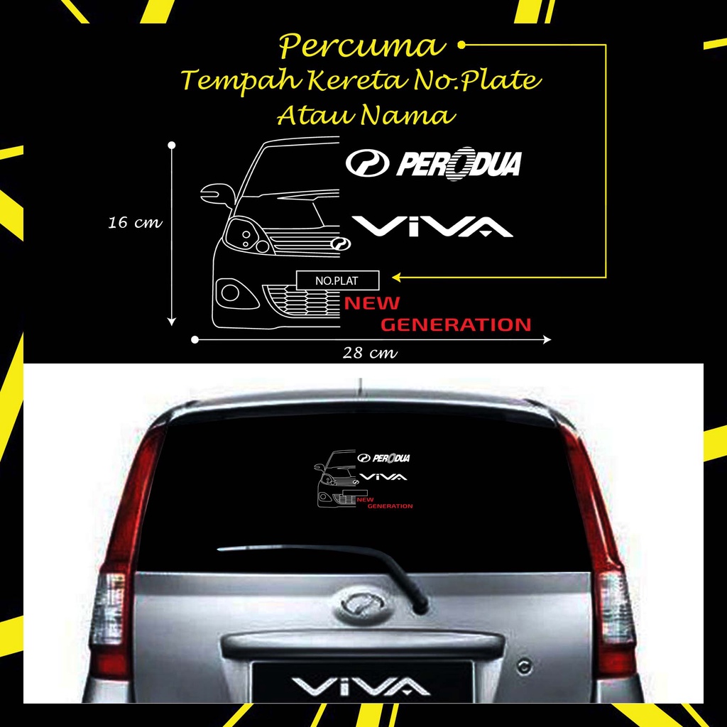 PERODUA VIVA NEW GENERATION STIKER CERMIN KERETA / K12 | Shopee Malaysia