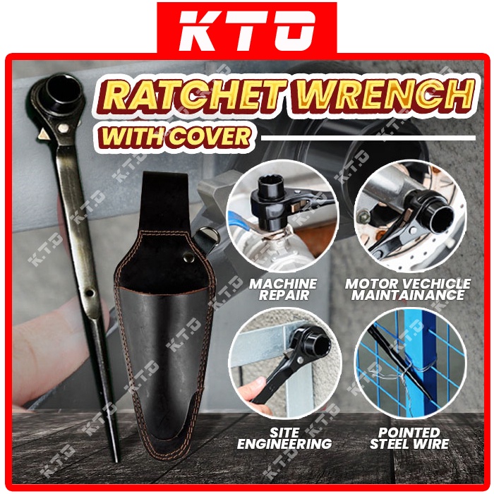 DOUBLE RATCHET WRENCH SPANNER MULTI FUNCTION SCAFFOLD SOCKET TWO WAY ...