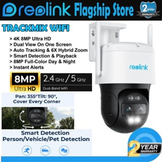 Reolink TrackMix WiFi 4K 8MP Dual Lens Outdoor Security Camera, PTZ Camera with Auto Tracking, 2 ...