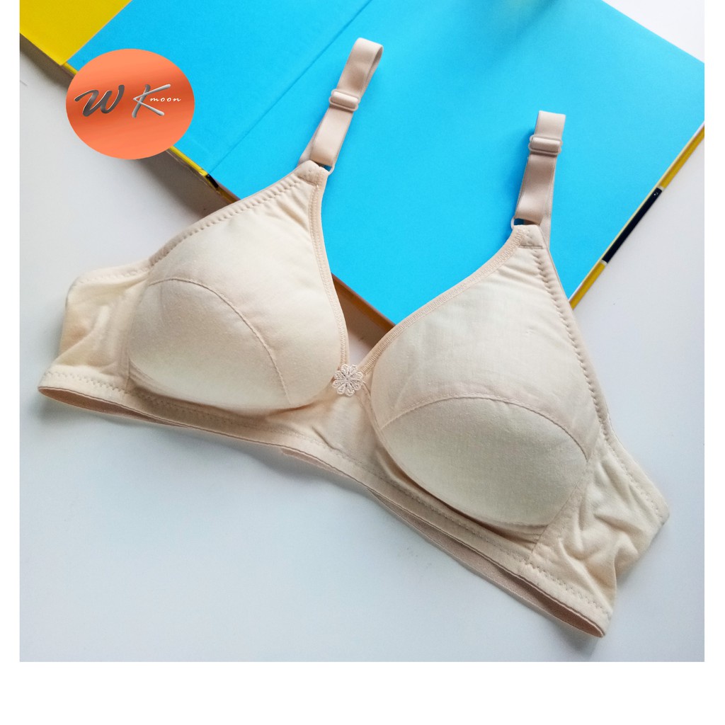 WK Women Cotton No Wire Bra Soft Cup Bra / B cup everyday / wireless ...
