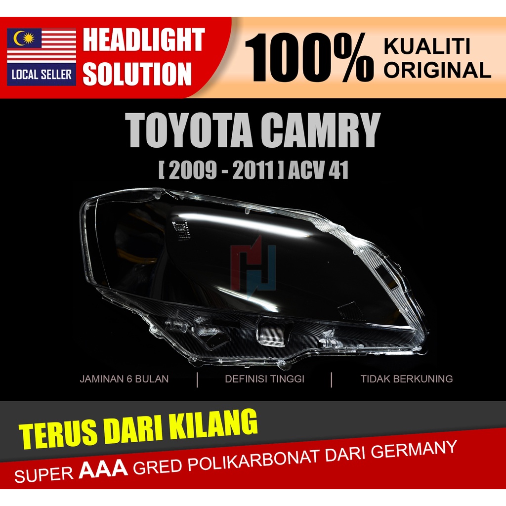 TOYOTA CAMRY ACV41 09 10 11 HEADLIGHT COVER/HEADLAMP COVER/PENUTUP LAMPU DEPAN | Shopee Malaysia