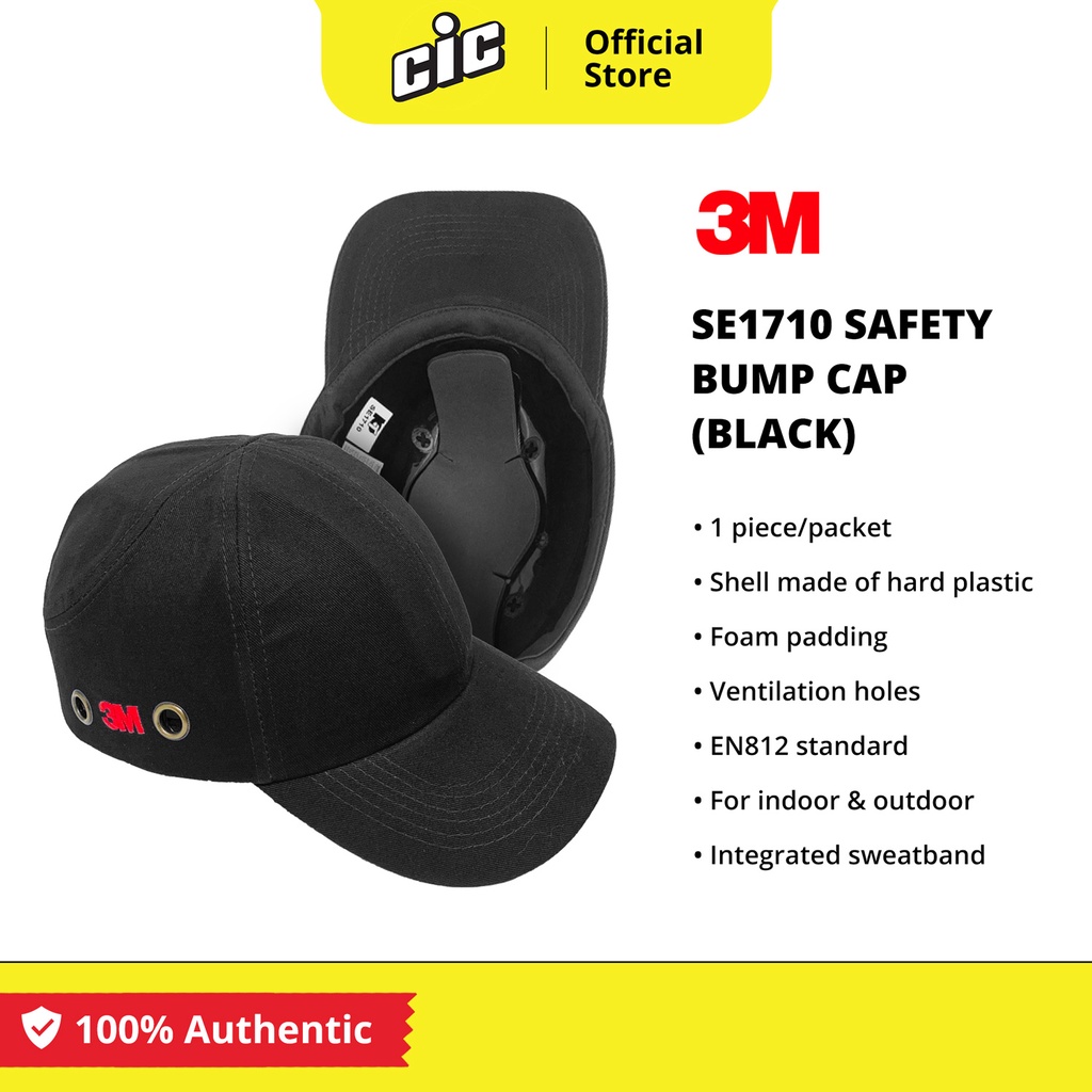 3M Bump Cap Comfort Series Safety Cap SE1710 (Navy Blue / Black ...
