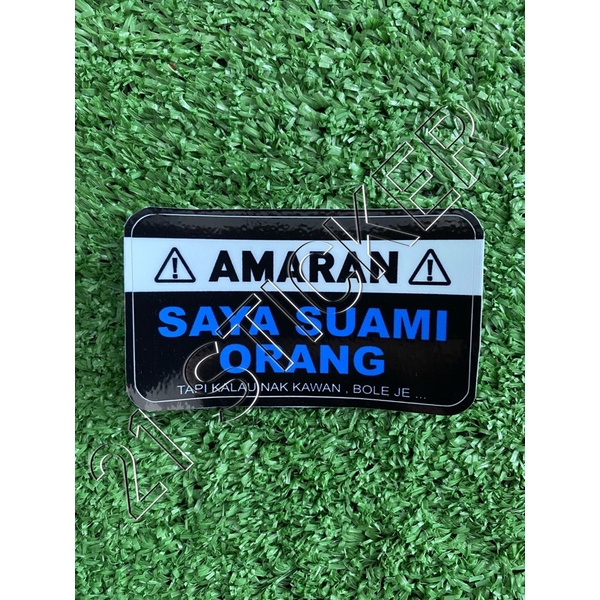 STICKER FANCY AMARAN / WARNING BIASA/CHROME ( READY STOCK ) | Shopee ...