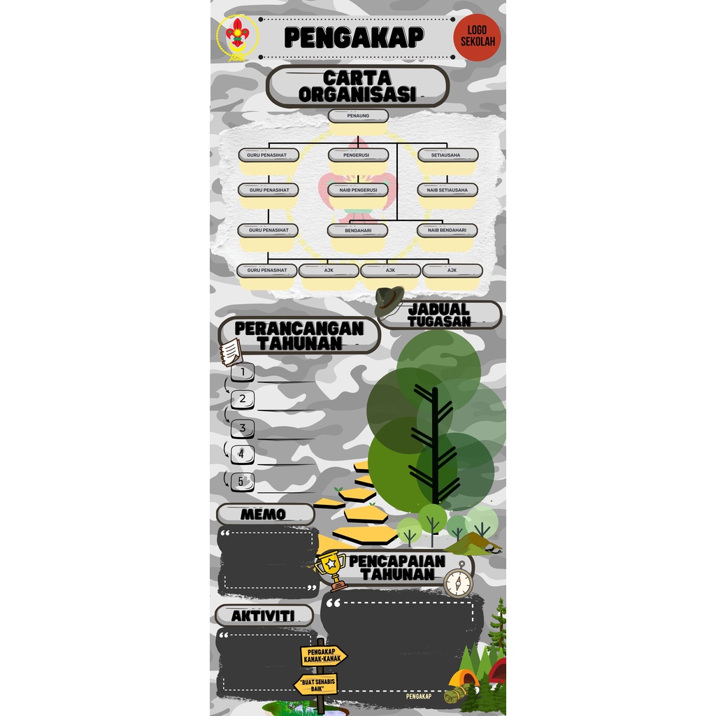 BANNER UNIT UNIFORM PPIM/TKRS/PENGAKAP SEKOLAH RENDAH (70X29INCHI ...