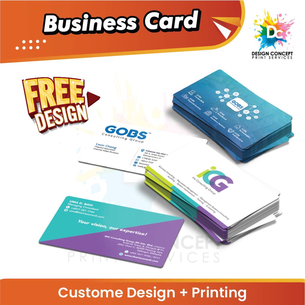 Name Card / Business Card - Double Sides Offset Printing - 200pcs ...