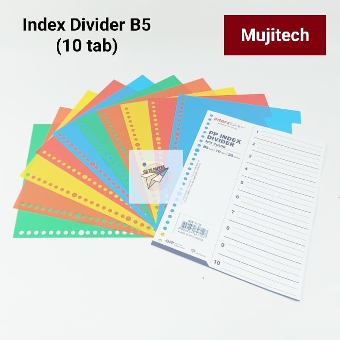 INDEX DIVIDER / NOTE BINDERDER (10 Tabs) | Shopee Malaysia