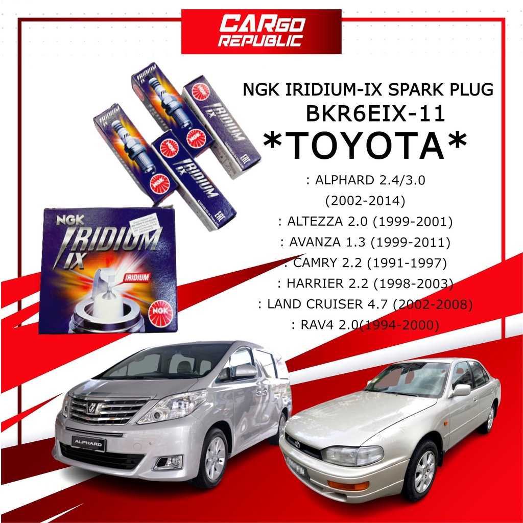 Toyota Alphard Avanza Camry Harrier Land Cruiser Rav4 BKR6EIX-11 NGK ...