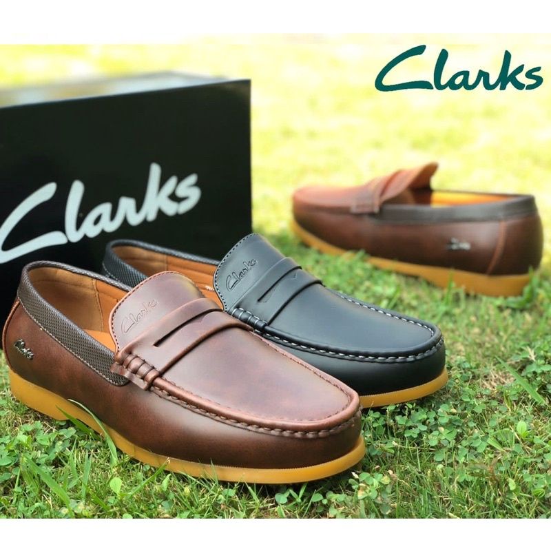 Clarks Lofer, Pure Leather, Clarks Leather Shoe, Ship in 24 hour, Kasut ...