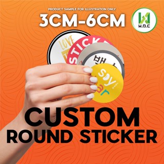 Custom Round Sticker Label Printing (3cm to 6cm) , Cetak Sticker Produk ...