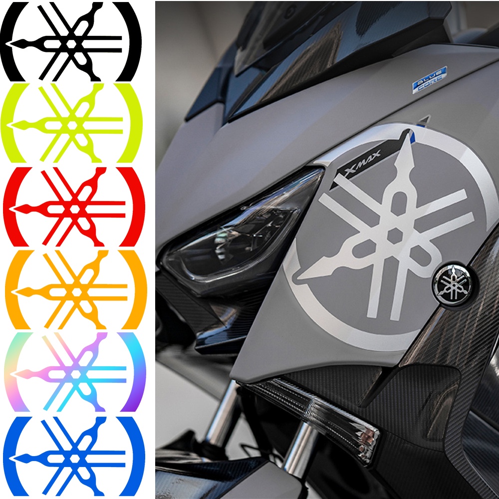 2PCS YAMAHA Emblem Logo Reflective Cahaya Cutting Motorcycle Helmet ...
