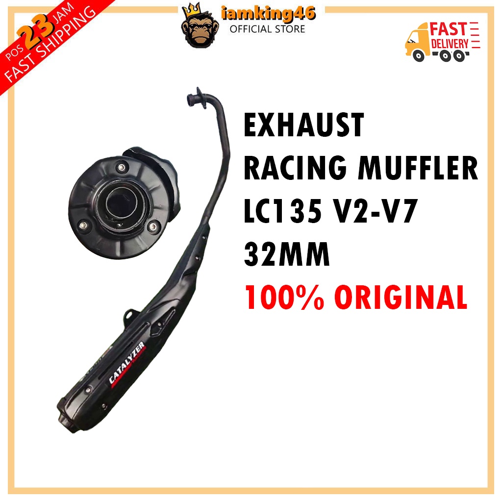 LC135 Exhaust Ekzos Racing muffler Apido Nlk Original (32MM) lCV2/V3/V4/V5/V6/V7 Cutting ...