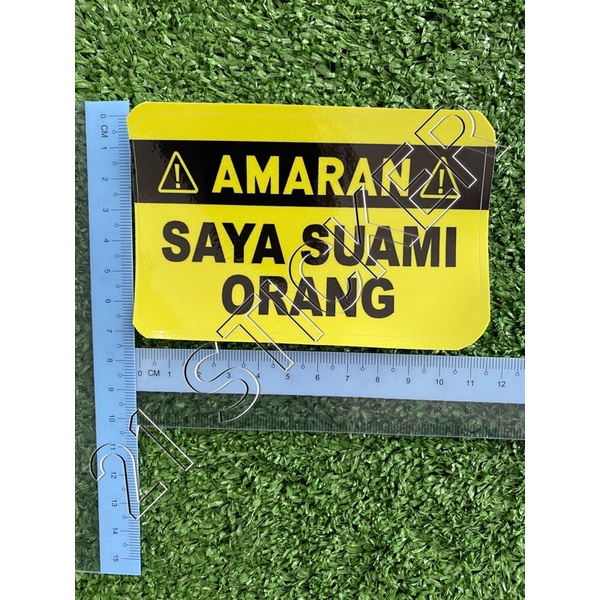 STICKER FANCY AMARAN / WARNING BIASA/CHROME ( READY STOCK ) | Shopee ...