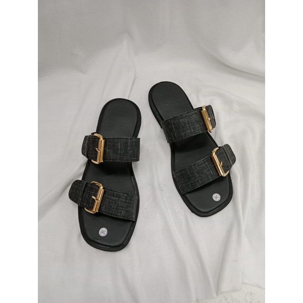 HITAM Rd kinara flat Sandals Newest Black Sandals Women Sandals Newest ...