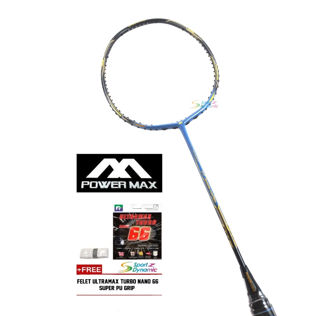 POWER MAX YT SUPER POWER BADMINTON RACKET (FREE ORIGINAL FELET ULTRAMAX ...