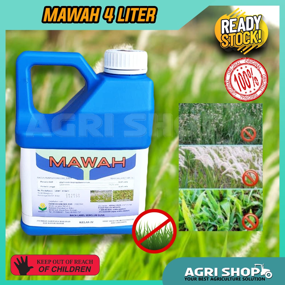 4L Mawah Glyphosate 13.6% Herbicide Racun Rumput 4 Liter | Shopee Malaysia