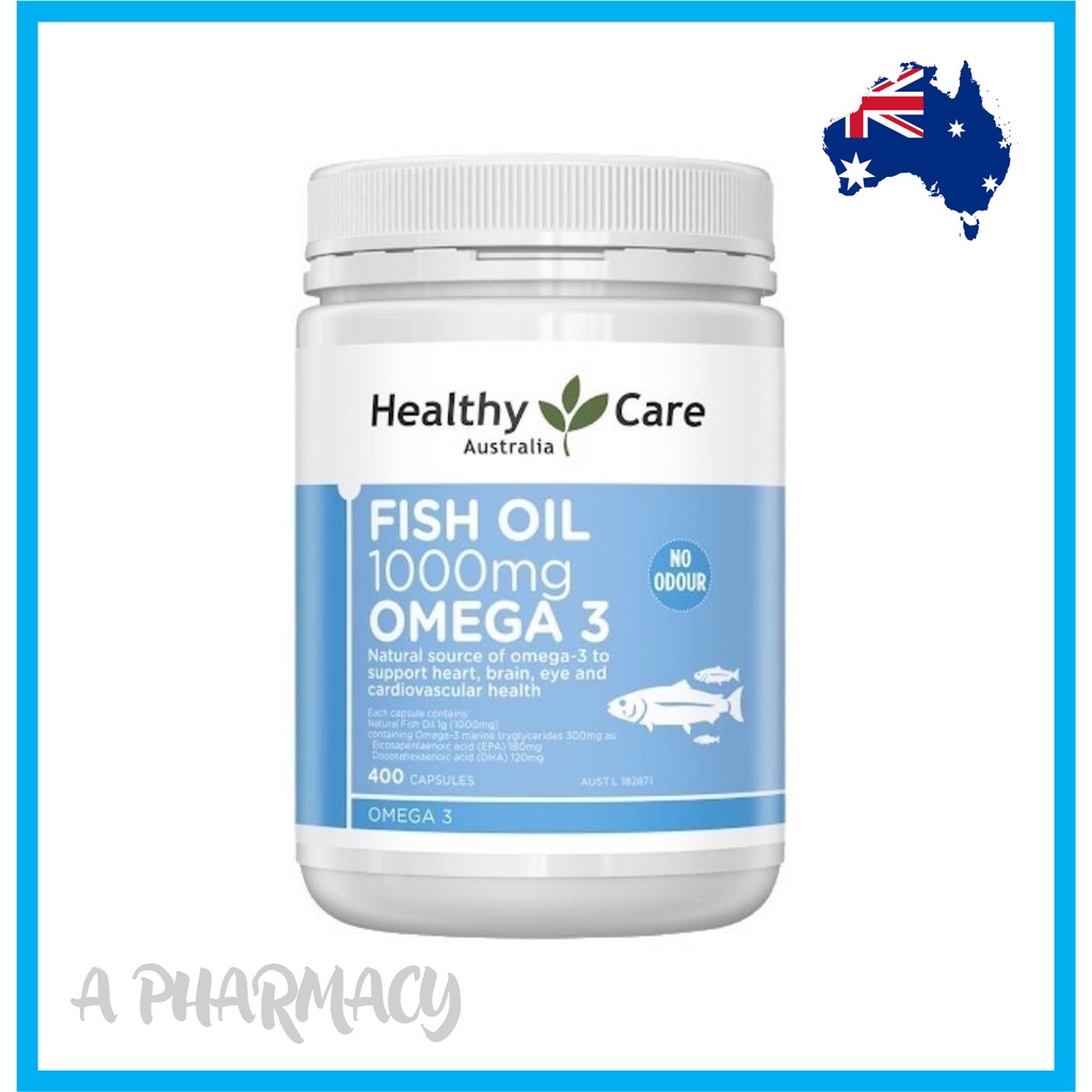 Exp: 10/2025 Healthy Care Fish Oil 1000mg Omega 3 ( 400 Capsules ...