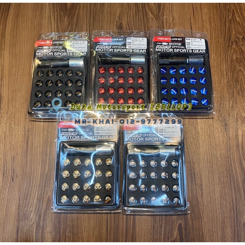 Ray’s Racing Wheel Nut Rim Nut Tyre Nut Lock Nut 20Pc M12x1.5MM Besi ...