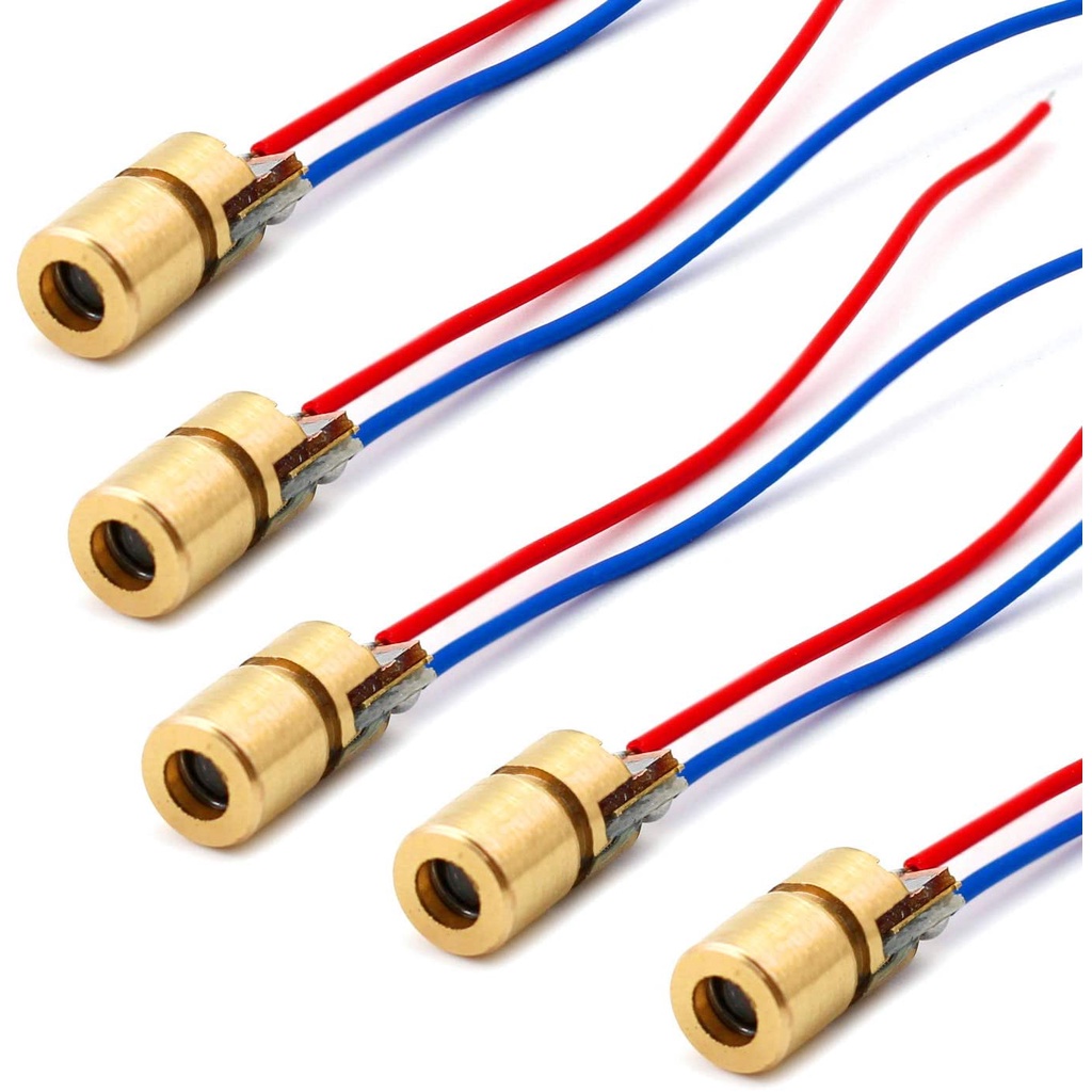 5PCS/lot 5V Laser Diode 650nm 5mW Red Dot Diode Laser Head, Red Laser ...