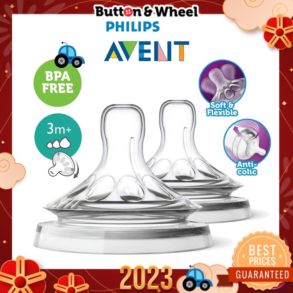 Philips Avent Natural Teat Variable Flow 3m+ (2 pcs) | Shopee Malaysia