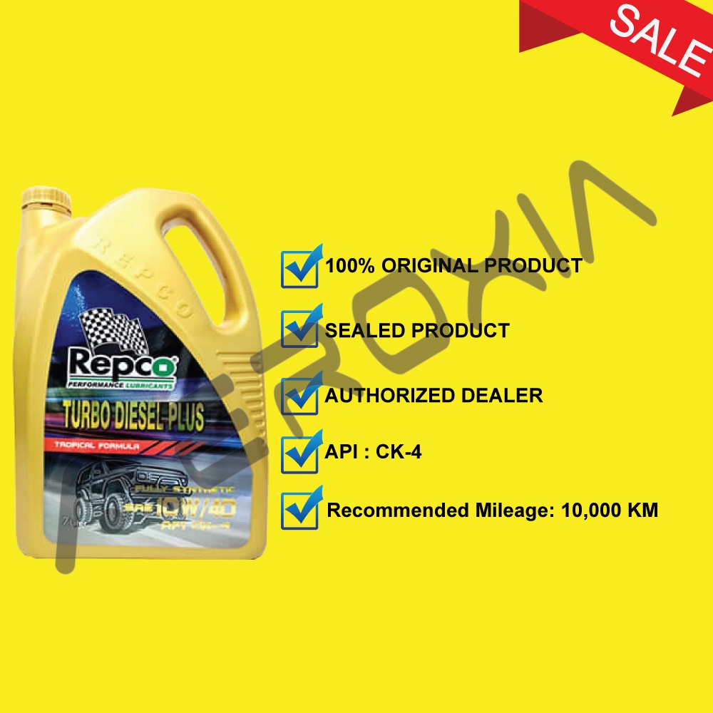 REPCO PERFORMANCE LUBRICANTS TURBO DIESEL PLUS FULLY SYNTHETIC 10W40 ...