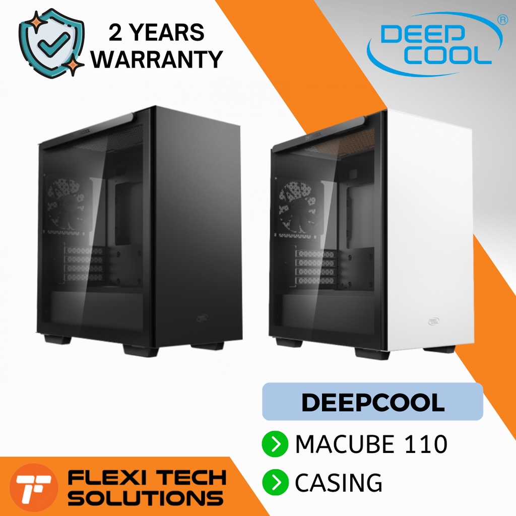 Flexi Tech DEEPCOOL MACUBE 110 Black / White Micro-ATX Casing PC ...
