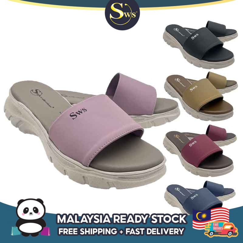 SWS Women Soft Comfy Fashion Sandals Slip-on / Perempuan Sandal ...