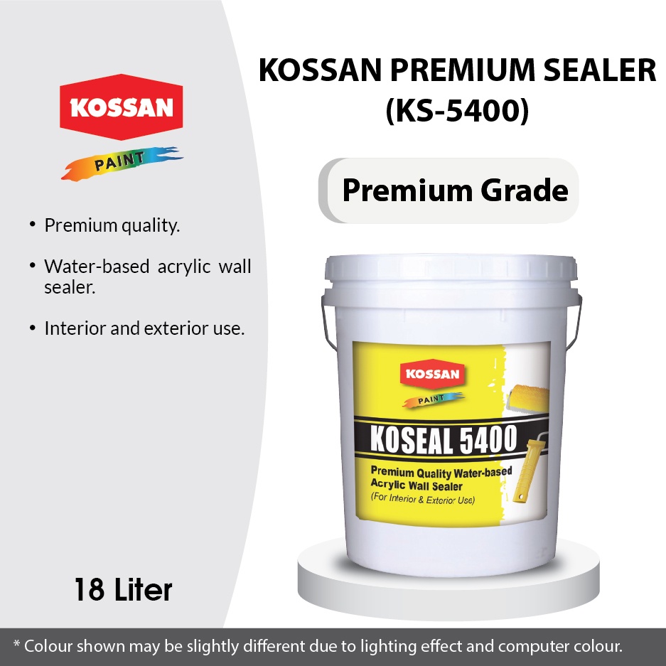 18L Kossan KS-5400 Premium Interior & Exterior Wall Sealer | Shopee ...