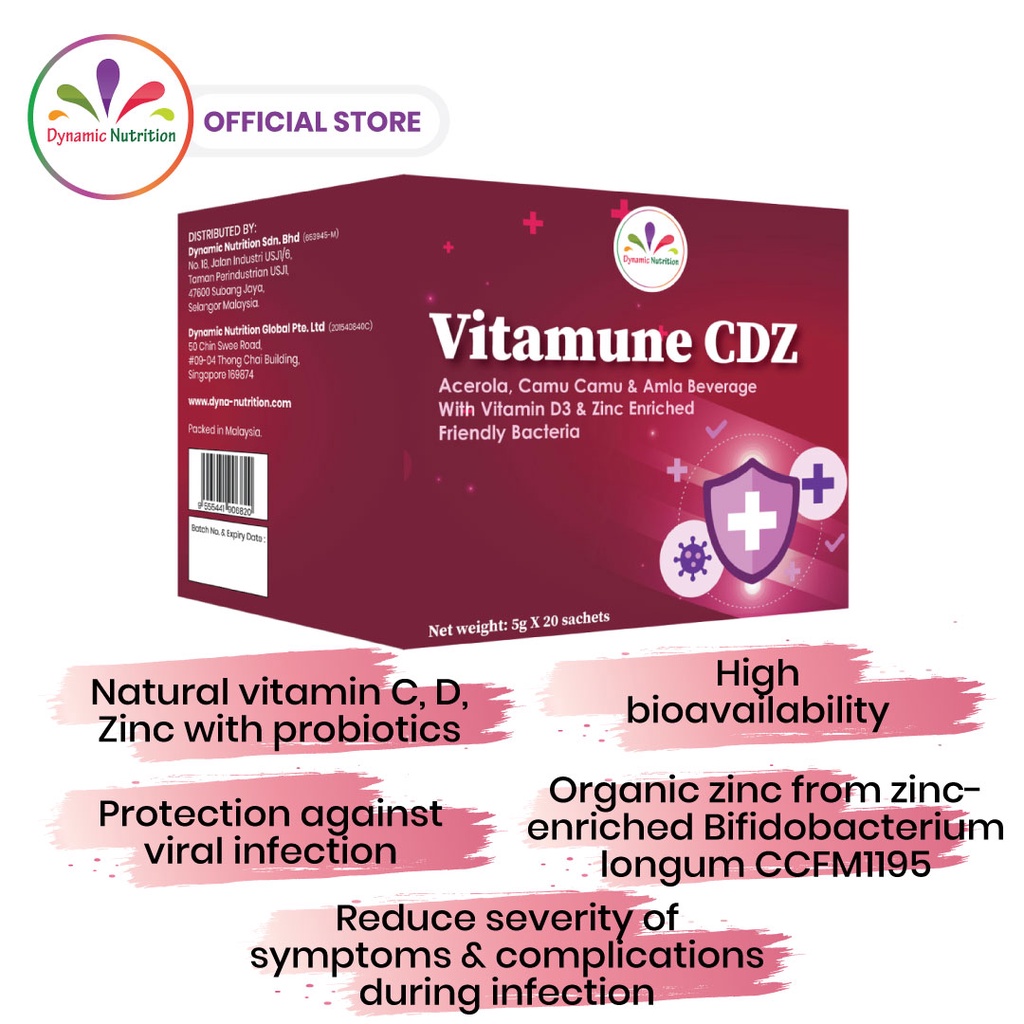 Dynamic Nutrition Vitamune CDZ - The Power Of Vitamin C, D & Zinc ...