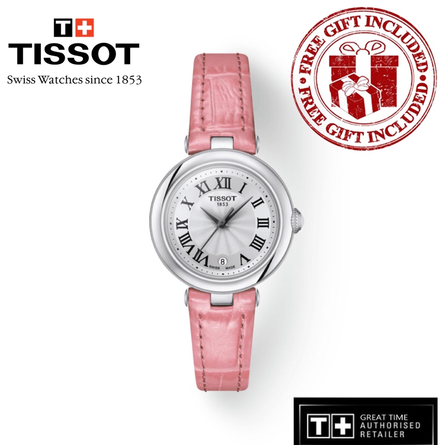 Tissot T126.010.16.013.01 Ladies' Bellissima Small Lady Pink Leather ...