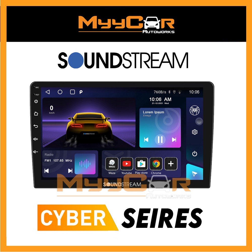 SOUNDSTREAM l CYBER SERIES Android Player 9" 10" inch QLED 8257 4+4 ...