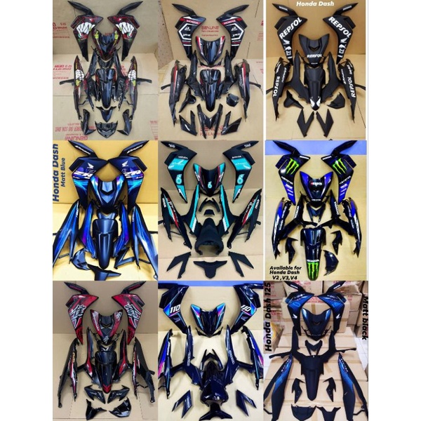 COVERSET HONDA Dash 125 fi / Dash V4/V3/V2/ bodyset dash Siap tampal ...