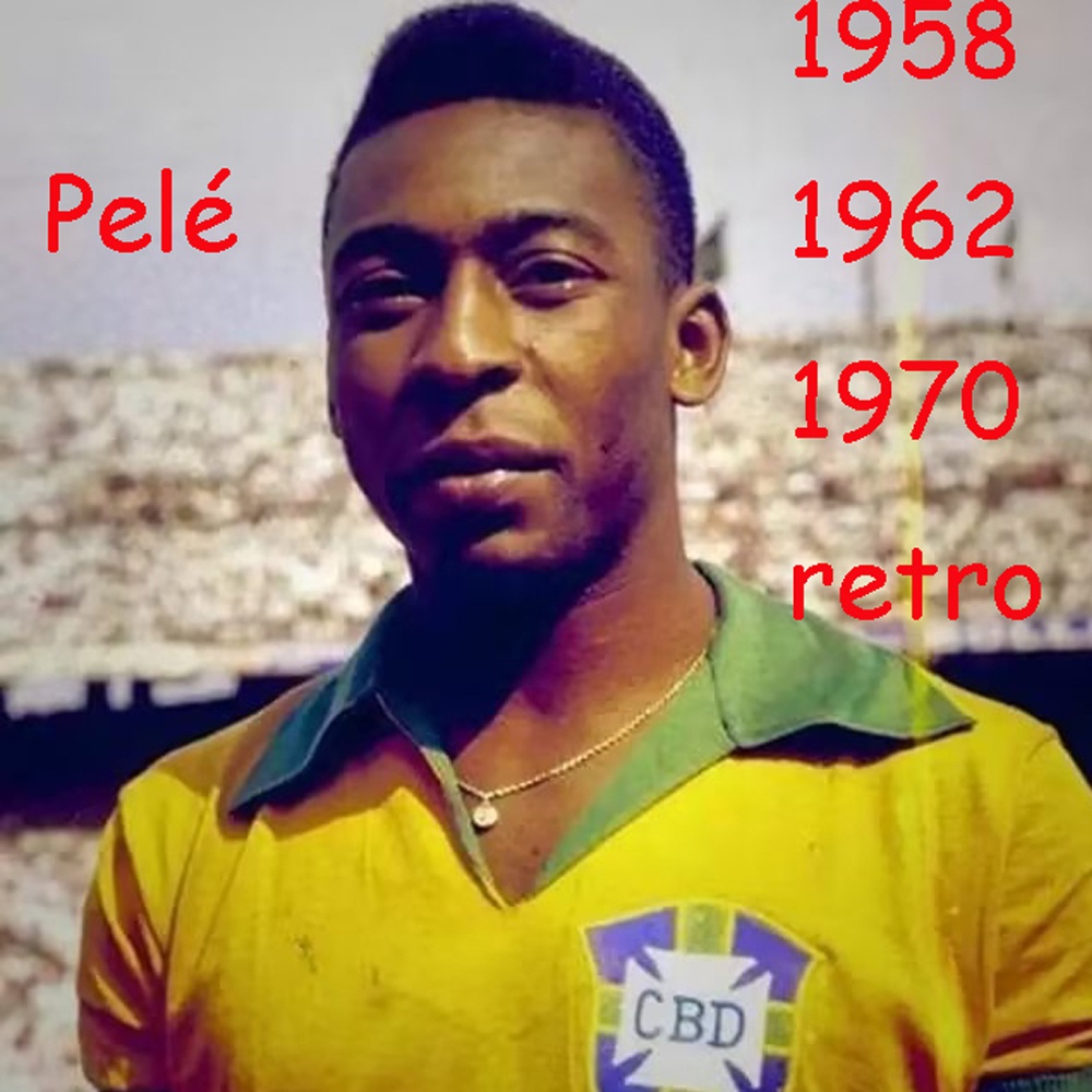 1958 1962 1970 Retro Brazil Pelé Soccer Jersey World Cup Champion ...