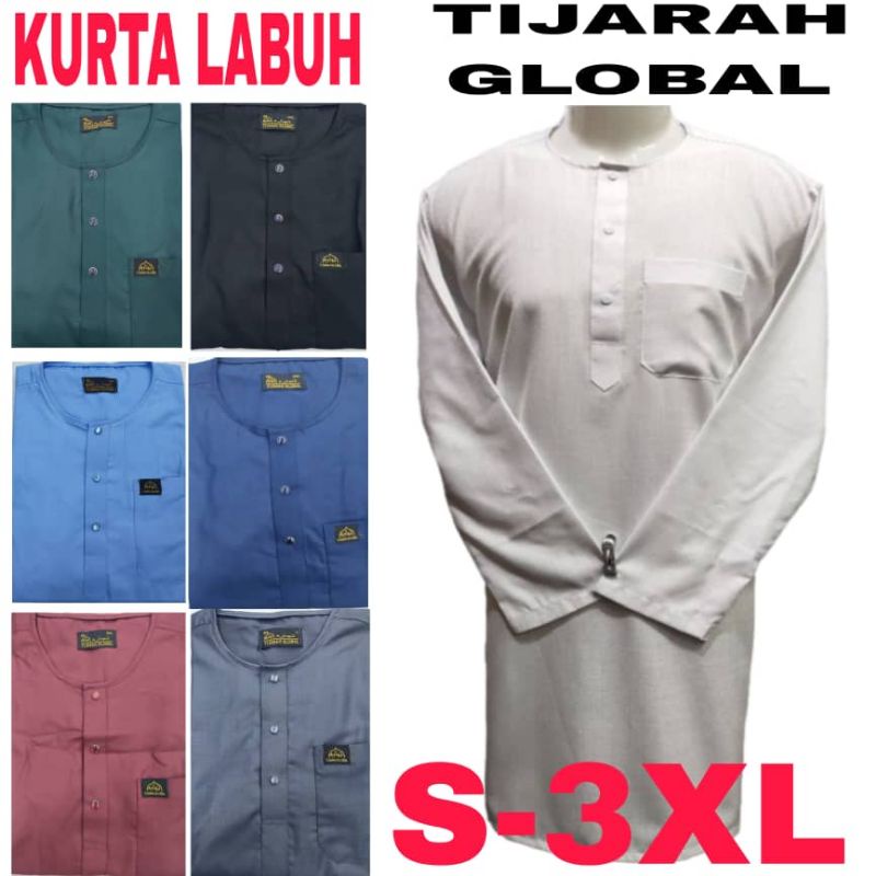 Kurta labuh bulat s-3xl Tijarah global | Shopee Malaysia