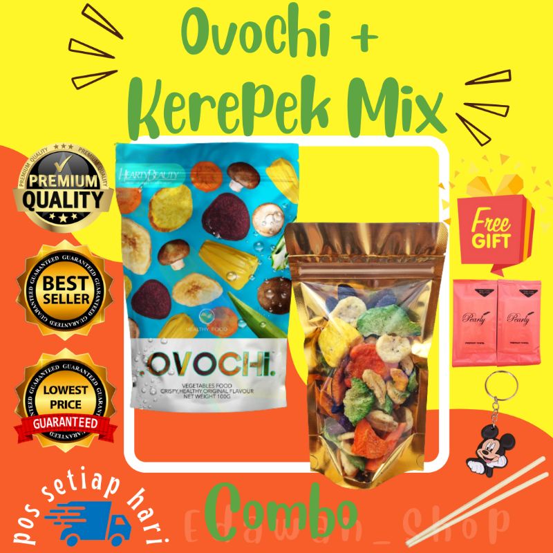 🔥OVOCHI + KEREPEK MIX🔥KEREPEK SAYUR DAN BUAH/SNEK SIHAT/DRIED VACUM ...