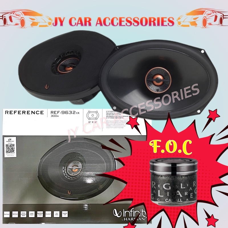 Infinity REFERENCE REF-9632IX 6" x 9" 2-Way 100W RMS, 300W peak Coaxial ...