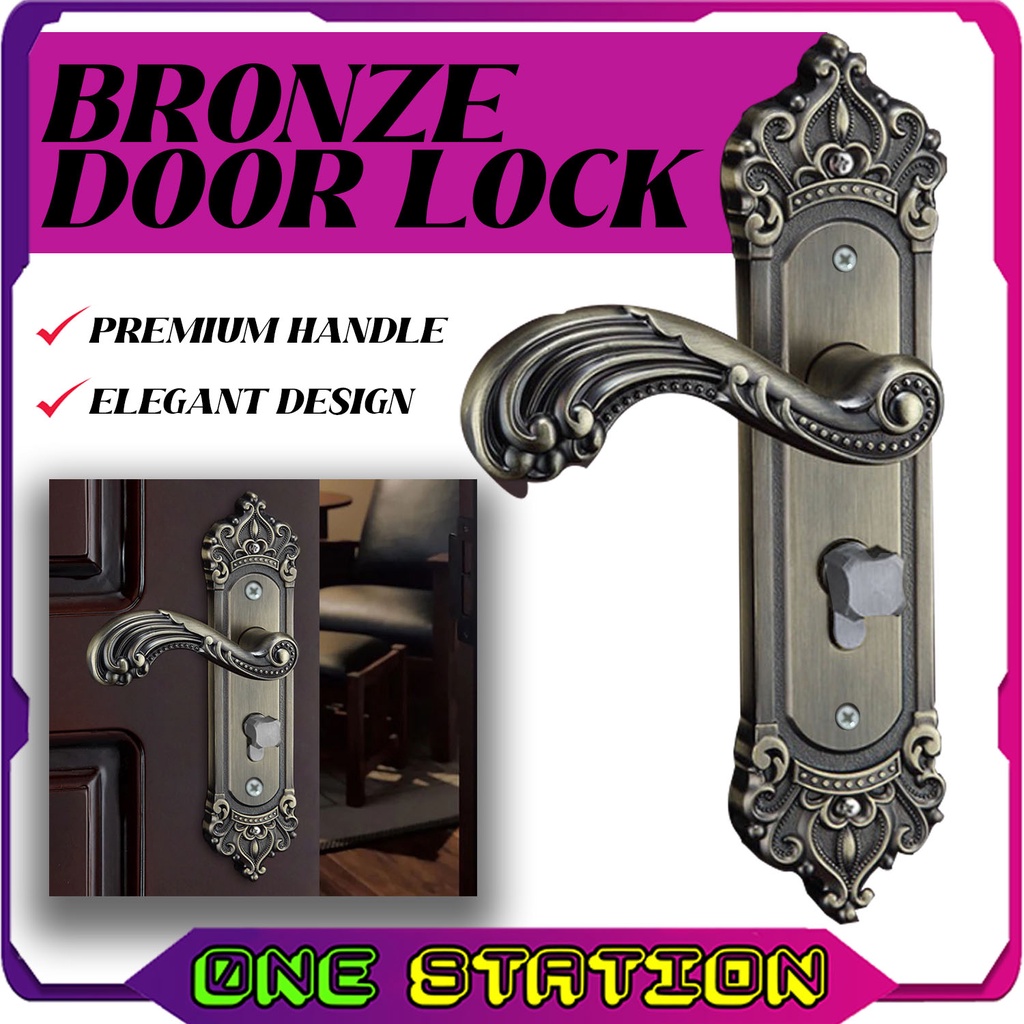 Door Handle Lock Set Antique Door Lock Handle European Style Door Lock ...