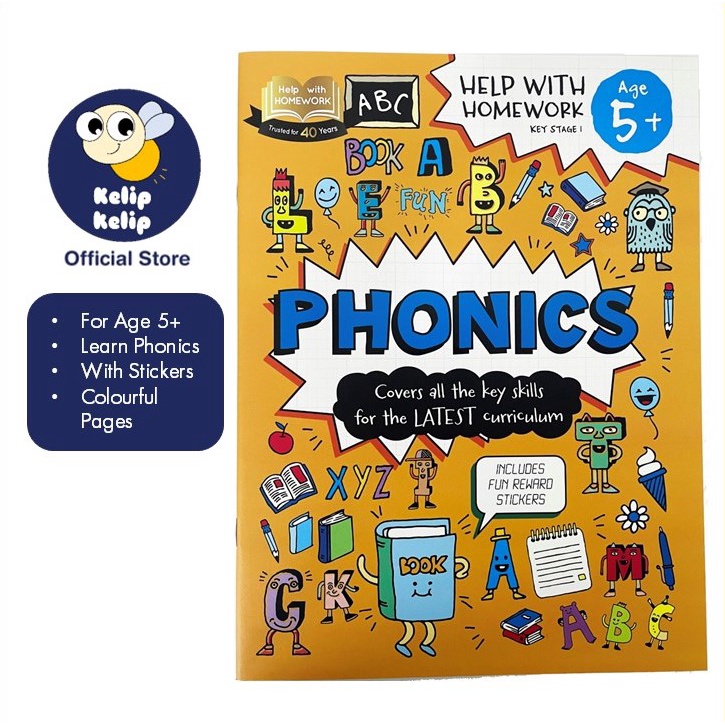 Phonics Educational Workbook for Kids (Age 5+) To Learn Reading with ...