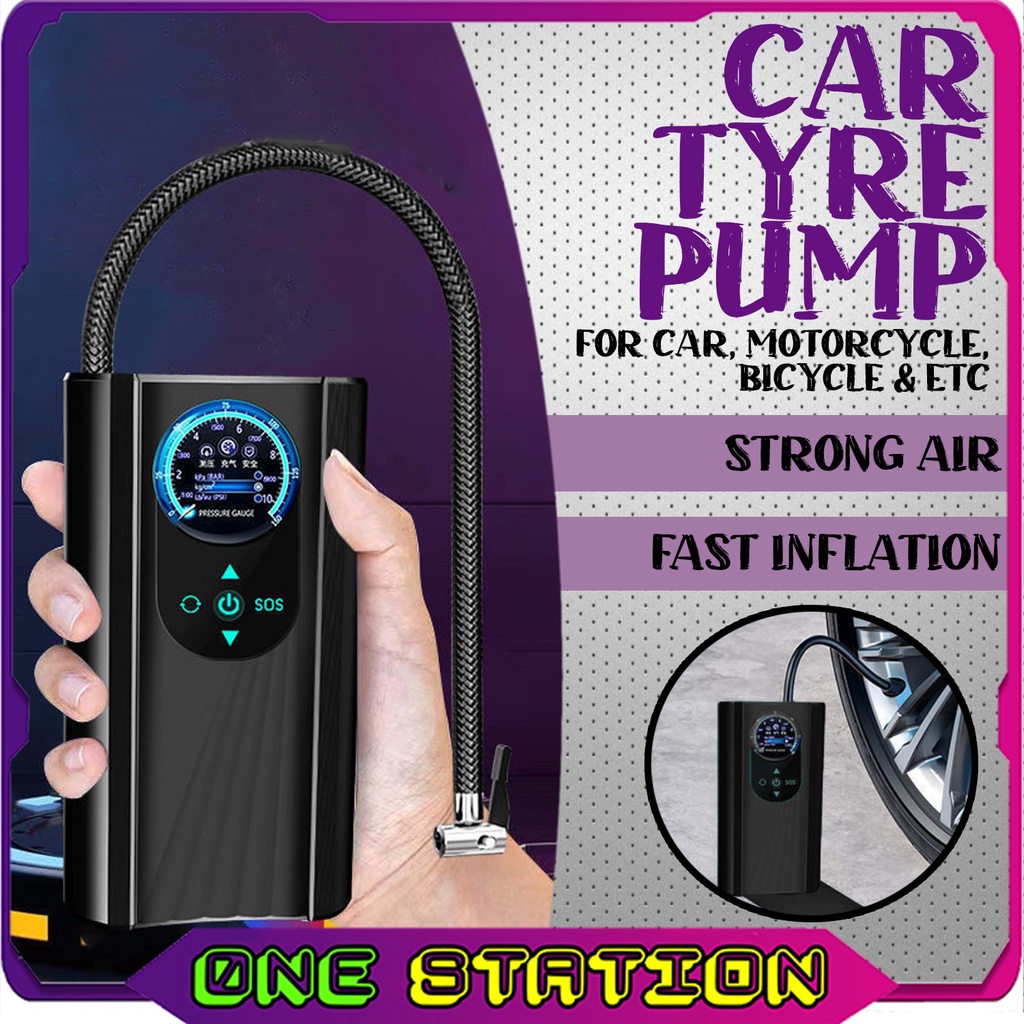 Mini Air Compressor Automatic Car Tyre Pump Portable Bicycle Tire Pump ...