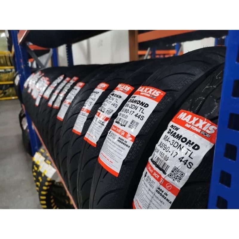 TAYAR TYRE MAXXIS MAXIS DIAMOND BUNGA MA3D MA-3D TUBELESS 60/80-17 70/ ...