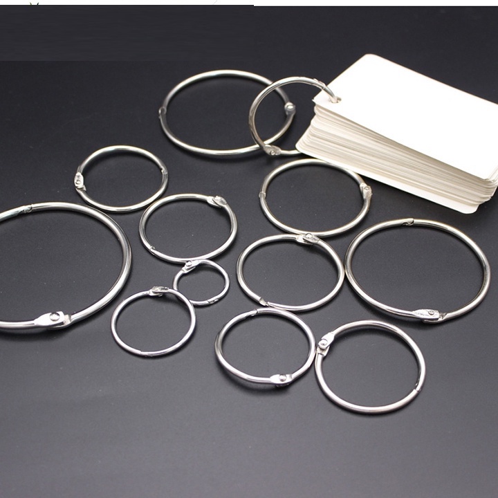 Stainless steel Flashcard rings for binding books, albums, diaries ...