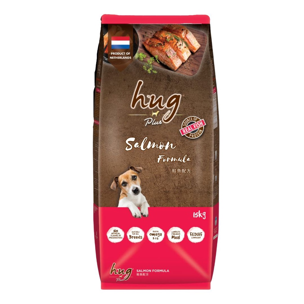 Hug Premium Dry Dog Food 18KG (Chicken & Rice , Lamb & Rice , Salmon ...