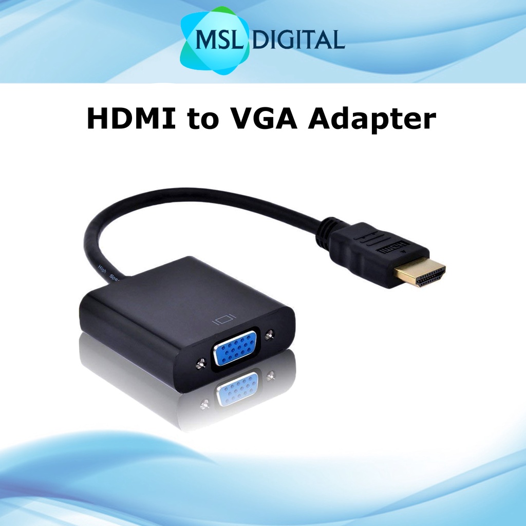 HDMI to VGA Adapter Cable for Projector, Computer, Laptop, TV ...