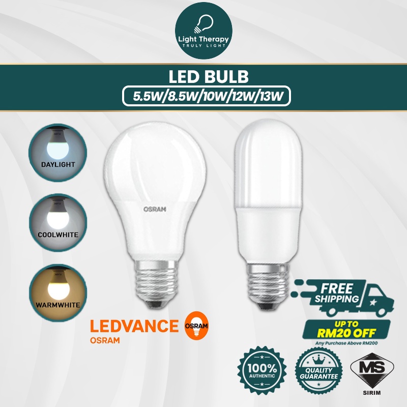 5.5w/8.5w/10w/12w/13w E27 Ledvance Osram LED Bulb Lampu Rumah Lampu Siling Bulb LED Energy ...