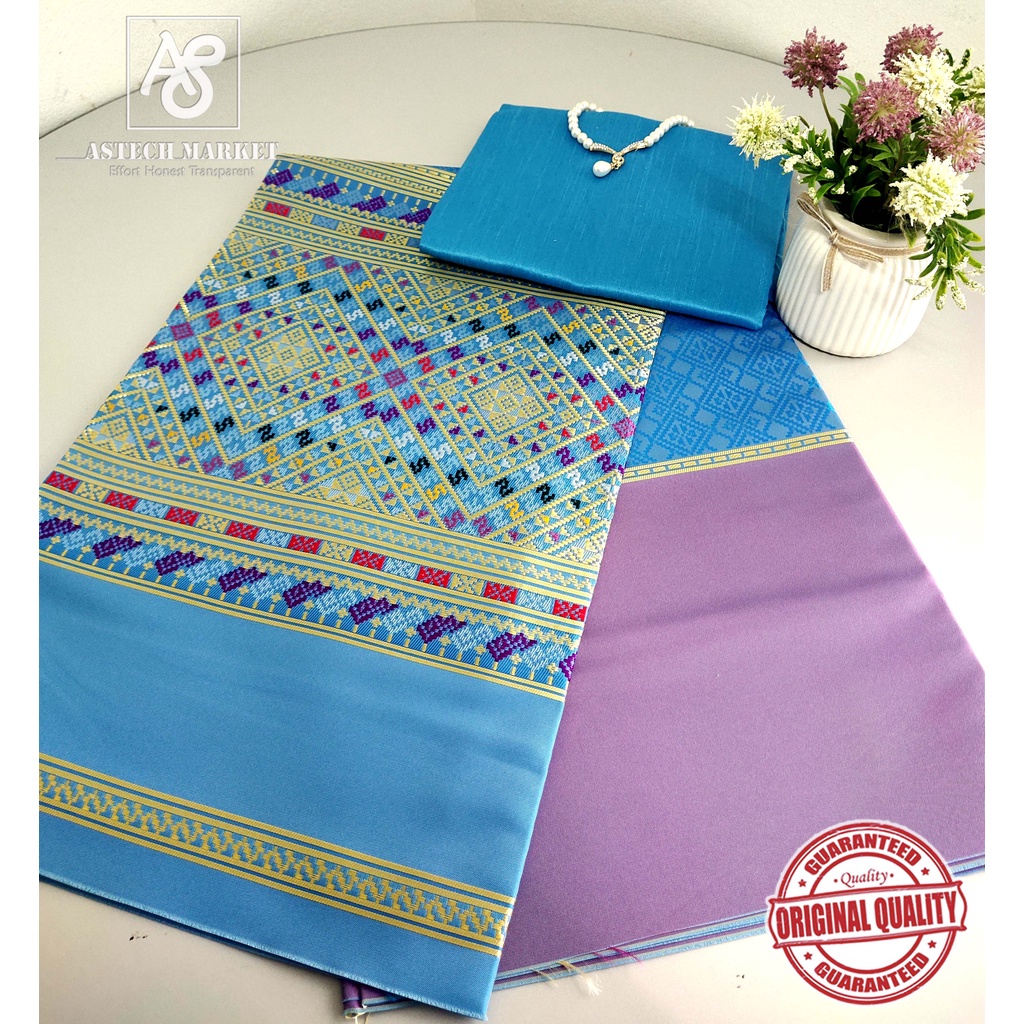 (Design Tradisional) Original Quality Thai Silk Set / Kain Tenunan ...